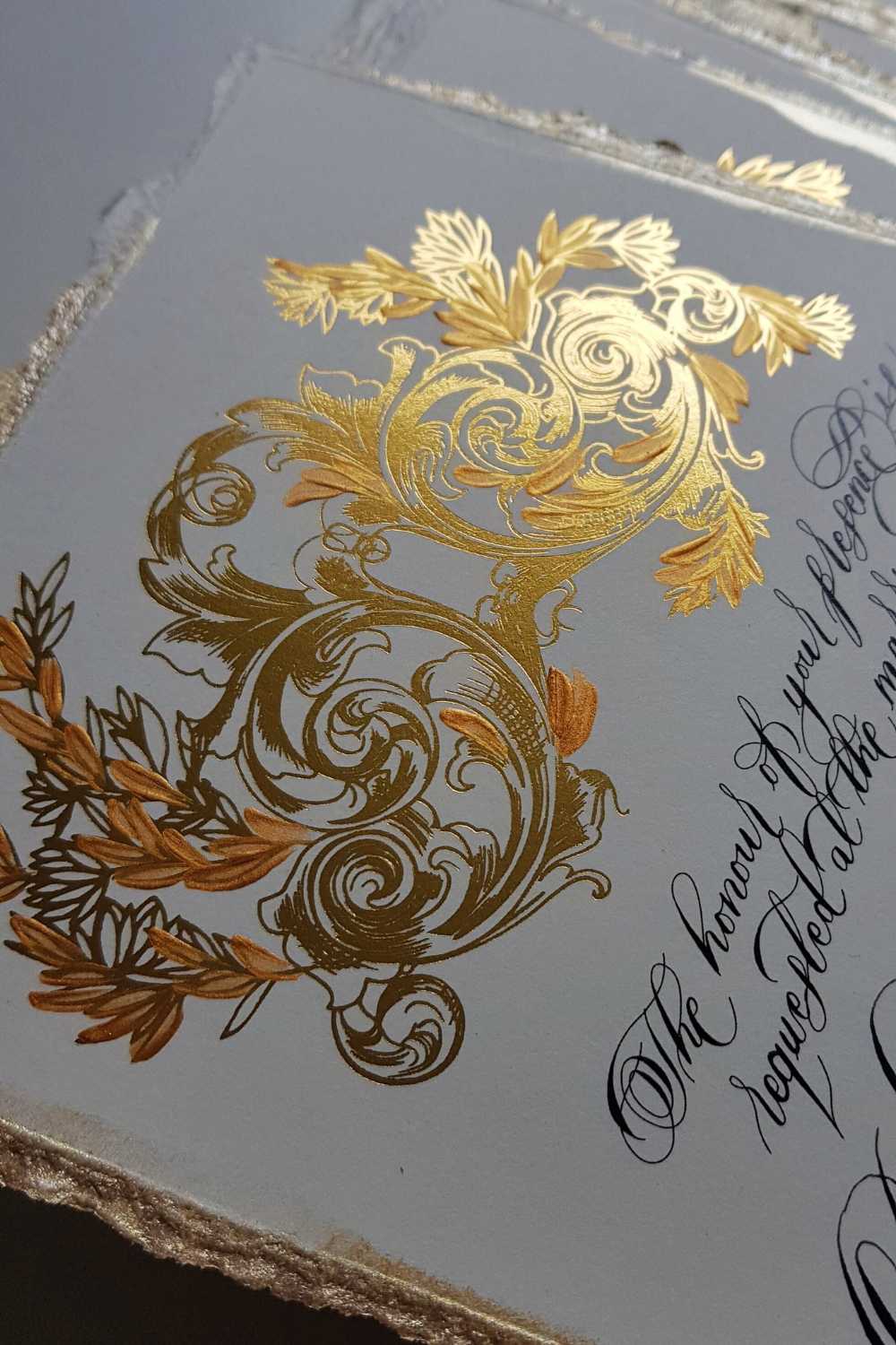 Classical French Wedding Invitations - Le Meurice, Paris, France