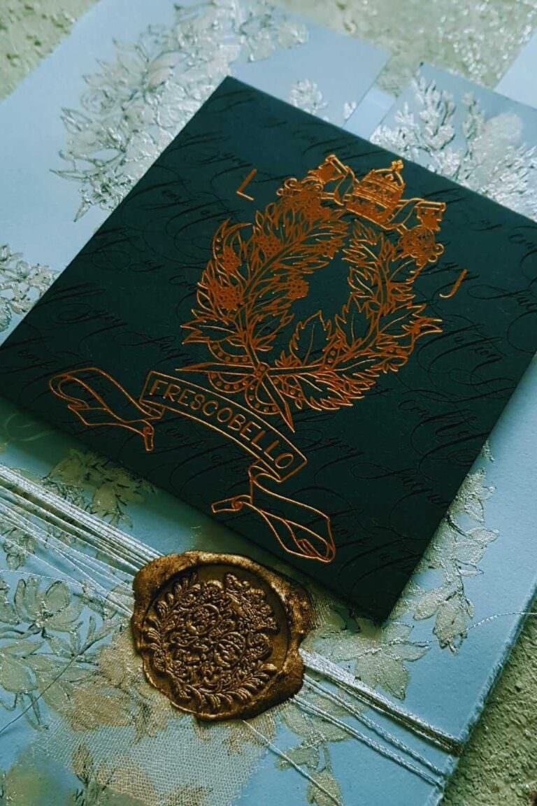 Luxury Persian Wedding Invitations with Vibrant Red & Gold